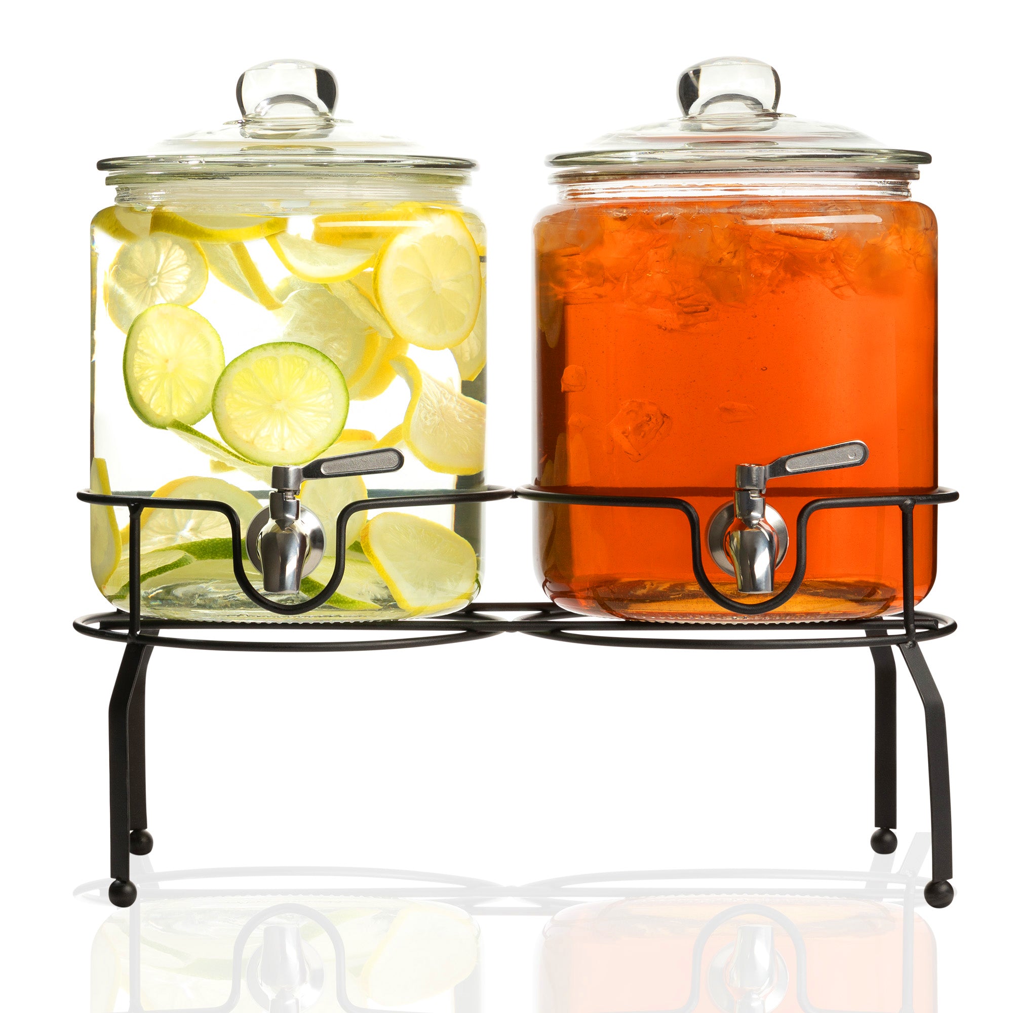 1 Gallon Dual Round Drink Dispenser on Stand – Kitchentoolz