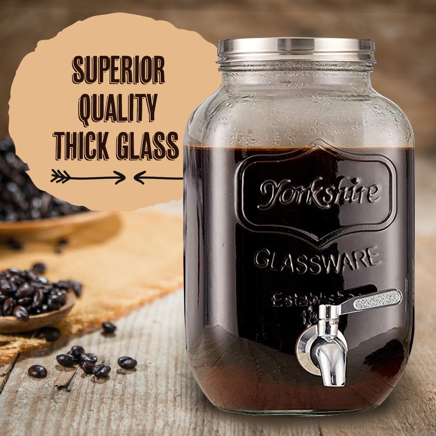 Gallon Cold Brew Coffee Maker with Metal Spigot Dispenser – Kitchentoolz